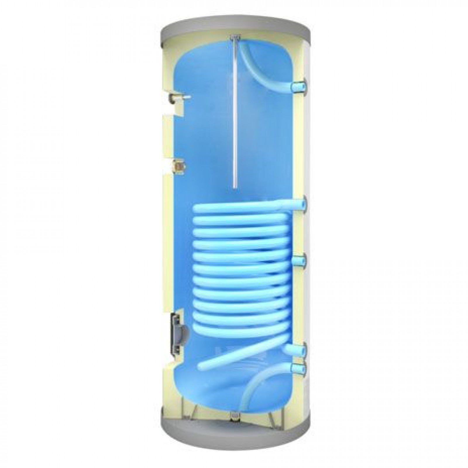 Boiler Λεβητοστασίου 400lt με μία σερπαντίνα και με δερμάτινη επένδυση